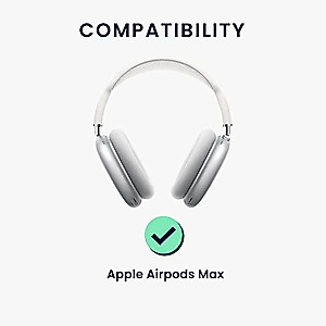 kwmobile Silicone Headband and Ear Pads Cover Set Compatible with Apple Airpods Max - Covers - White/Black