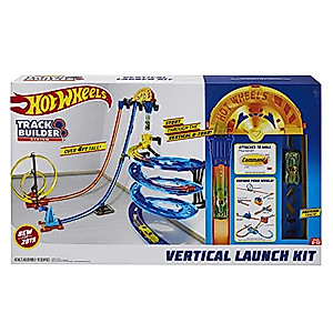 Hot Wheels Track Builder Track Set Vertical Launch Kit, 50-in Tall, 36 Component Parts & 1:64 Scale Toy Car [Amazon Exclusive]