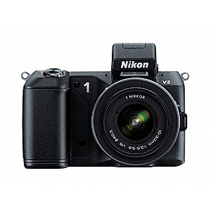 Nikon 1 V2 14.2 MP HD Digital Camera with 10-30mm & 30-110 VR 1 NIKKOR Lens (Black)