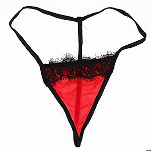 Women Lace Garter Belt Red Sexy Suspender Belts Panty Set for Thigh High Stockings