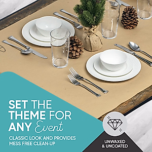 NY Paper Mill Brown Kraft Paper 17.50" x 2400" (200 feet) Jumbo Roll, Ideal for Gift Wrapping, Art & Craft, Postal, Packing, Shipping, Floor Covering, Parcel, Table Runner, 100% Recycled Made in USA