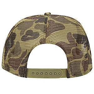 Product of Ottocap Camouflage Polyester Foam Front Five Panel High Crown Mesh Back Trucker Hat -Grn/Lt.Lonb/Grn