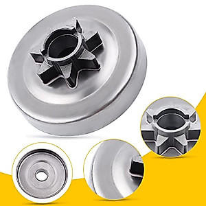 325 7T Sprocket Clutch Drum Kit for Husqvarna 455 460 Rancher Chainsaw, Clutch Drum + Clutch Assy + Needle Bearing Replacement Parts for 537291702