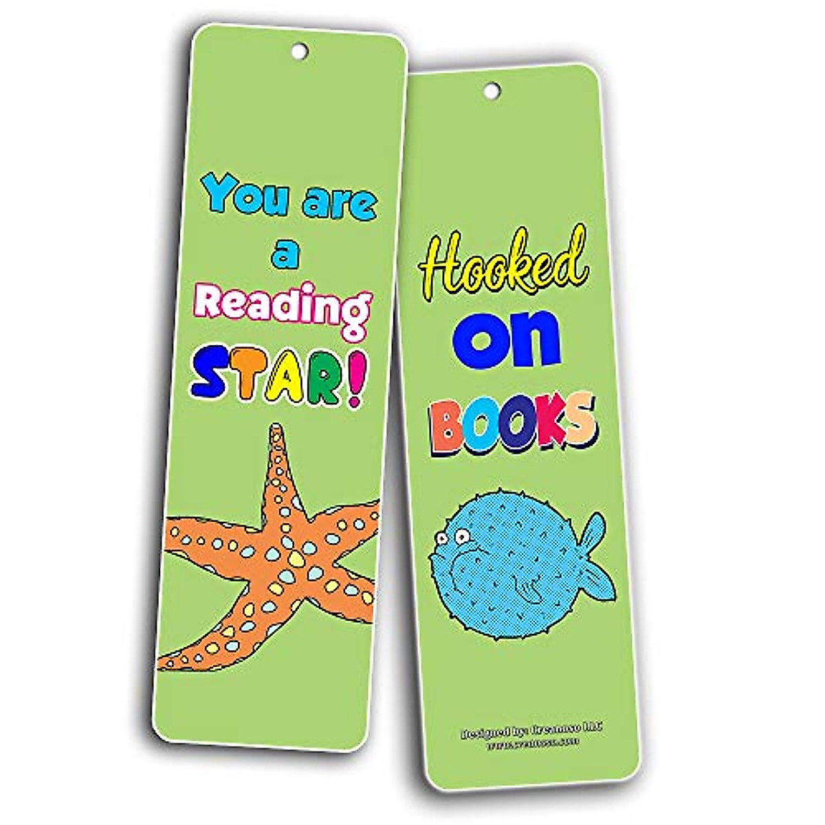 Creanoso Young Readers Animal Roarsome Reading Bookmarks for Kids (30-Pack) – Reading Encouraging Words Bookmarkers Bulk Set – Premium Quality Book Clippers Boys, Girls
