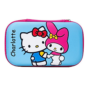 Knextion Inc Personalized Molded Pencil Cases for Back to School (Kitty Blue)