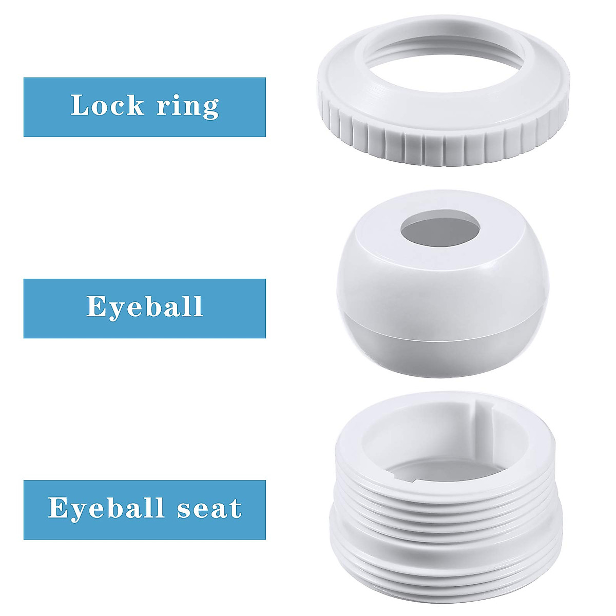 Pool Jet Nozzles SP1419C Flow Inlet Fitting Opening Water Directional Pool Return Fittings with MIP Thread (3 Pieces,1/2 Inch)