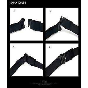 Manoble Men's Adjustable Metal Wings Two Layer Neck Bowtie Bow Tie (Black)