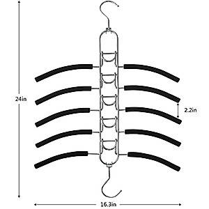 Clothes Hangers Space Saving Coat Hangers, Homa Jia Non Slip Blouse Hangers Heavy Duty Foldable Stainless Steel Sweater Shirt Hanger Multilayer Closet Storage Organizer