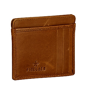 FINELAER Leather Slim Front pocket Wallets For Women