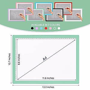 iVyne Corded Light Pad for Weeding Vinyl & Diamond Painting - A4 Light Box for Sketching & Tracing (Green)