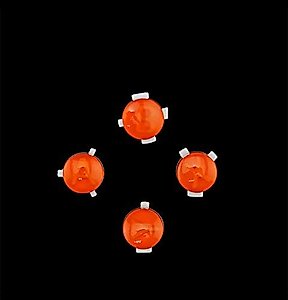 ABXY A B X Y Buttons Buttons Set Multi Colors with Letters Mod Kit for Xbox One S Slim Elite Controller (Orange)