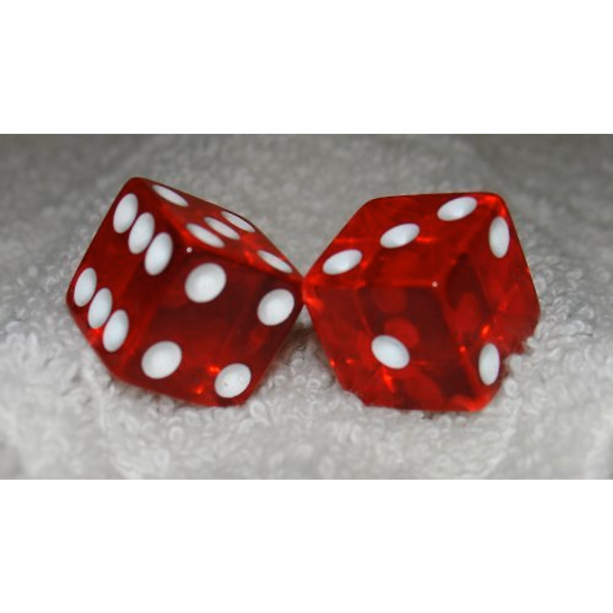 Red Transparent Dice Pair