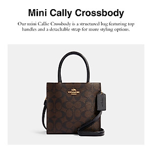 COACH Mini Cally Crossbody, Brown Black