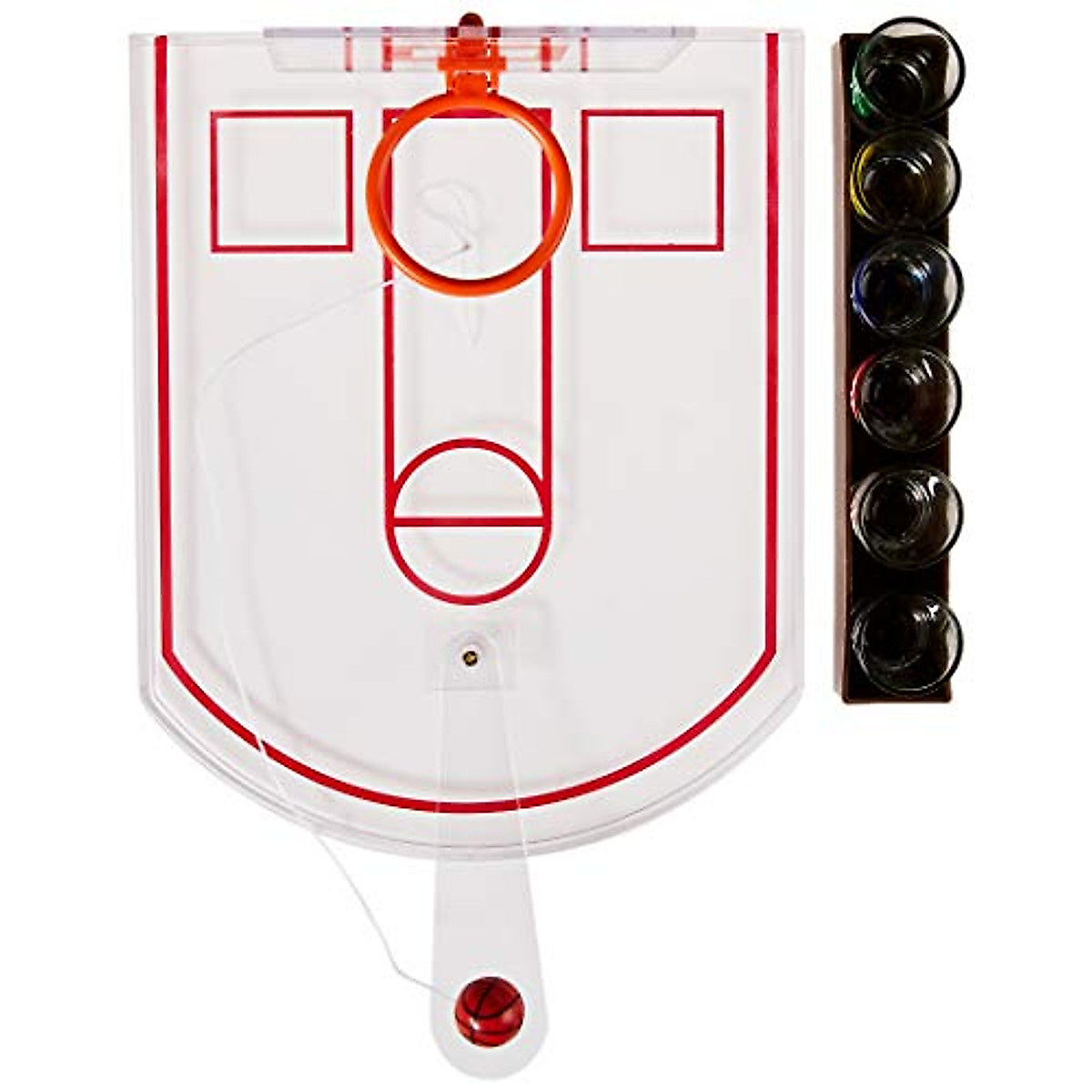 Crystal Clear Shot Glass Basketball Bar Game Set