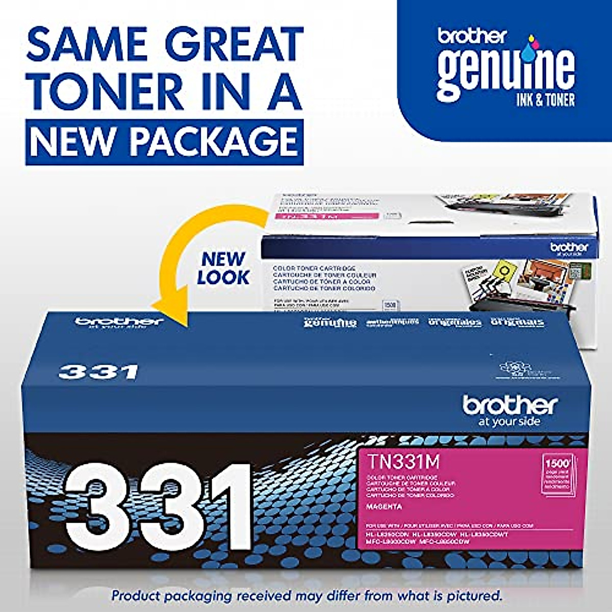 Brother Genuine TN331M Standard-yield Magenta Toner Cartridge