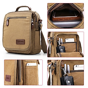 XINCADA Mens Bag Messenger Bag Canvas Shoulder Bags Travel Bag Man Purse Crossbody Bags for Work Business