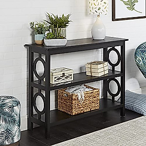 Decor Therapy Grafton Two Shelf Bookcase, Black Medium
