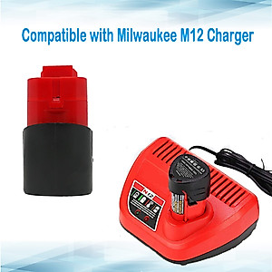 VOLT1799 4Pack 3.0Ah Replacement M12 Battery for Milwaukee M12 Battery 48-11-2401,compatible with Milwaukee 12v Cordless Tools