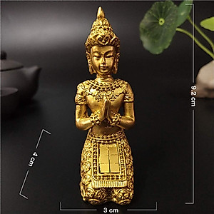 Buddha Statue Buddha Statue Decoration Gold Ganesha Thailand Figurines Meditation Sculpture for Home Garden Ornaments Crafts Meditating Buddha
