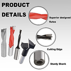 Utoolmart Brad Point Drill Bits for Wood 7mm x 70mm Forward Turning HSS for Woodworking Carpentry Drilling Tool 1pcs