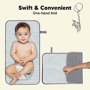 KeaBabies Baby Diaper Caddy Organizer and Portable Diaper Changing Pad - Large Baby Organizer - Waterproof Foldable Baby Changing Mat - Diaper Organizer For Changing Table - Travel Diaper Change Mat