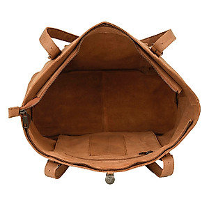 ANTONIO VALERIA Sage Cognac Crazy Horse Leather Shoulder Bag for Women