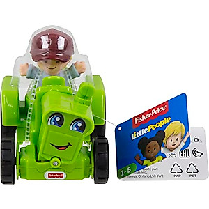 Fisher-Price Little People Toddler Farm Toy Helpful Harvester Tractor & Farmer Figure For Pretend Play Ages 1+ Years