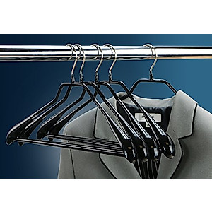 Mawa by Reston Lloyd BodyForm Series Non-Slip Space-Saving Extra Wide Clothes Hanger with Bar for Pants
