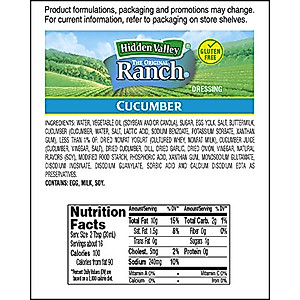 Hidden Valley, Ranch Cucumber Dressing 16 Fl. Ounce