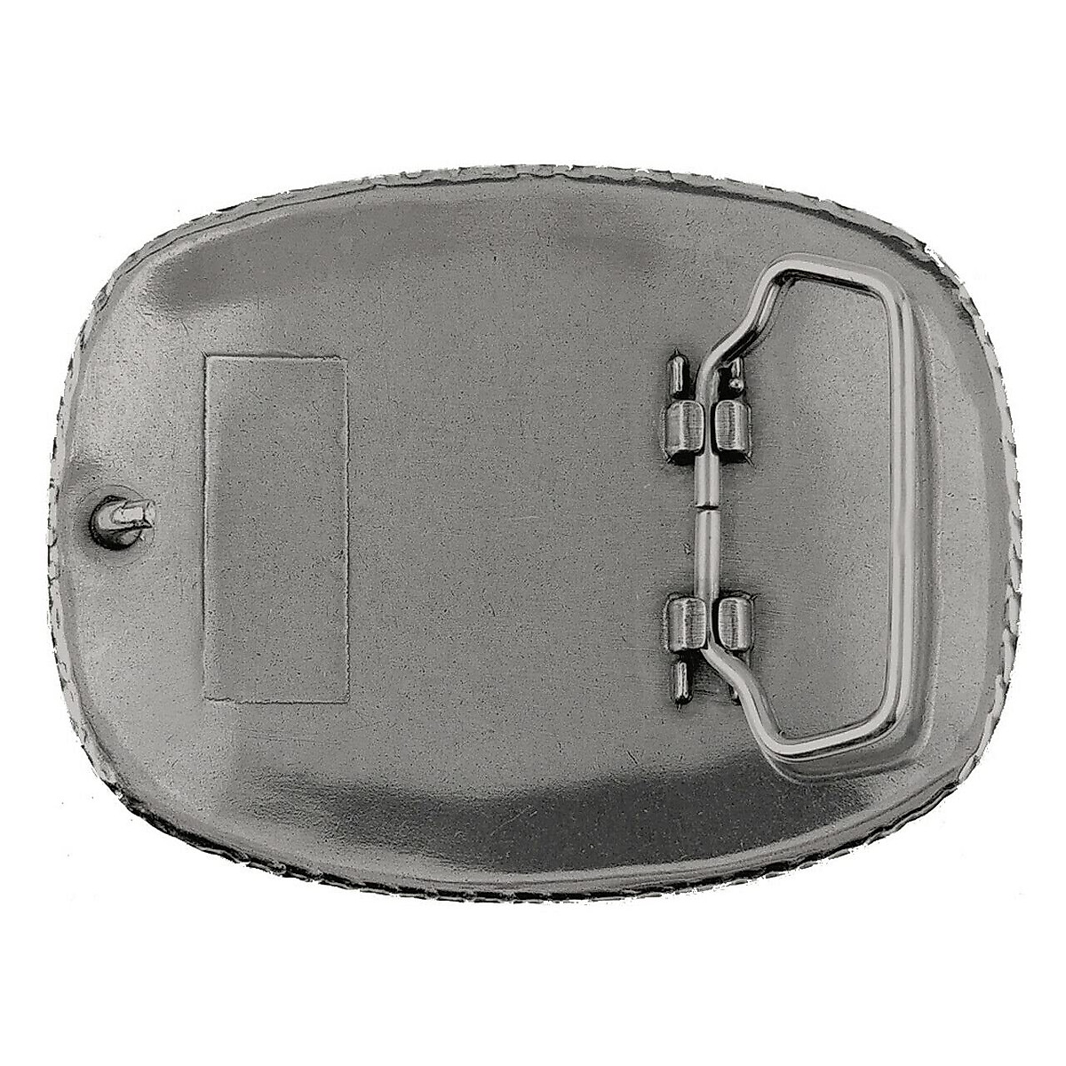 Antique Silver Floral with Rope Edge Western Belt Buckle