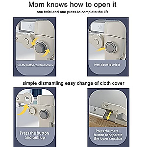 SINGYOO Bed Rails for Toddlers- New Upgraded Extra Long Bed Guardrail Full Size Baby Bedrail for Children Fit for Twin Queen & King Size Bed Mattress one Piece (Grey, 75"(L) x 30"(H))