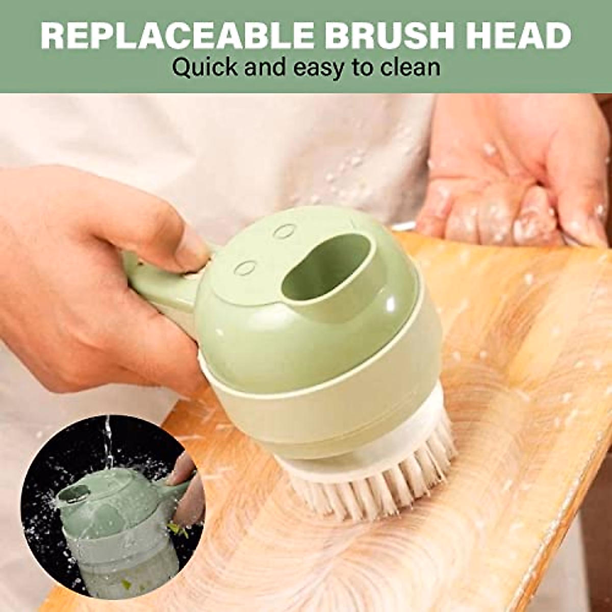 Arigold 1SPEEDS Handheld Vegetable Chopper: Cordless Mini Chopper, Food Dicer, and Onion Cutter - Versatile Vegetable Slicer Dicer. Comes with Egg and Cream Beater (Green)