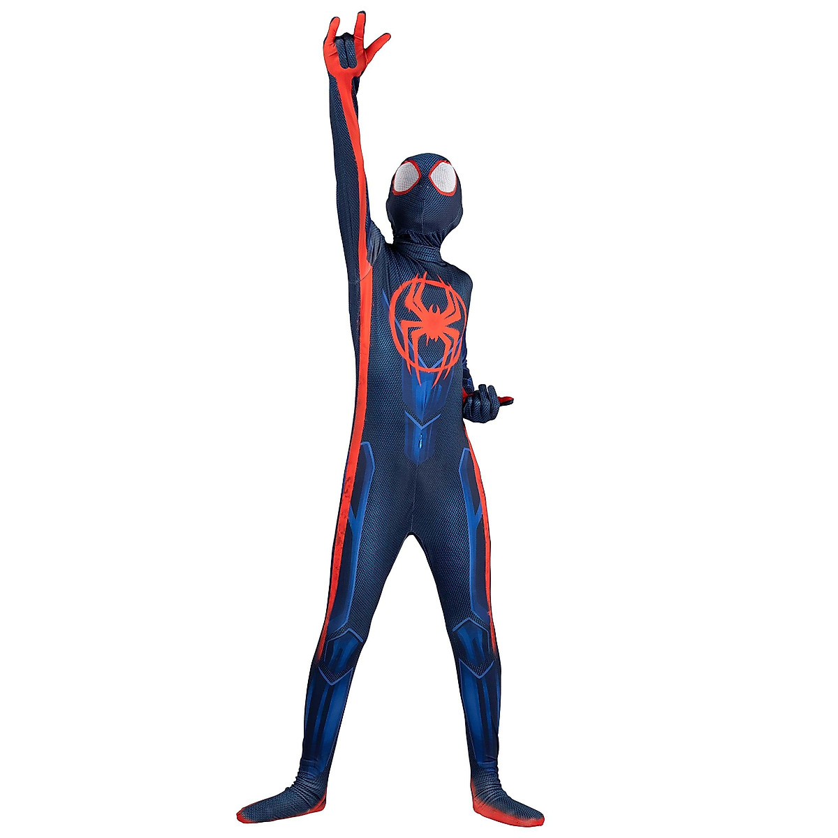 Marvel Kid's Classic Spider-Man Miles Morales Zentai Suit, Spiderman Costume for Halloween Small Blue