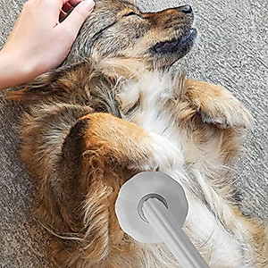 Petvera Cat Grooming Brush for Middle Long Hair Shedding, Pet One Button Self Cleaning Brush, Dog Fur Slicker Brush, Pet Massager for Tangled Fluffy Hair and Loose Fur