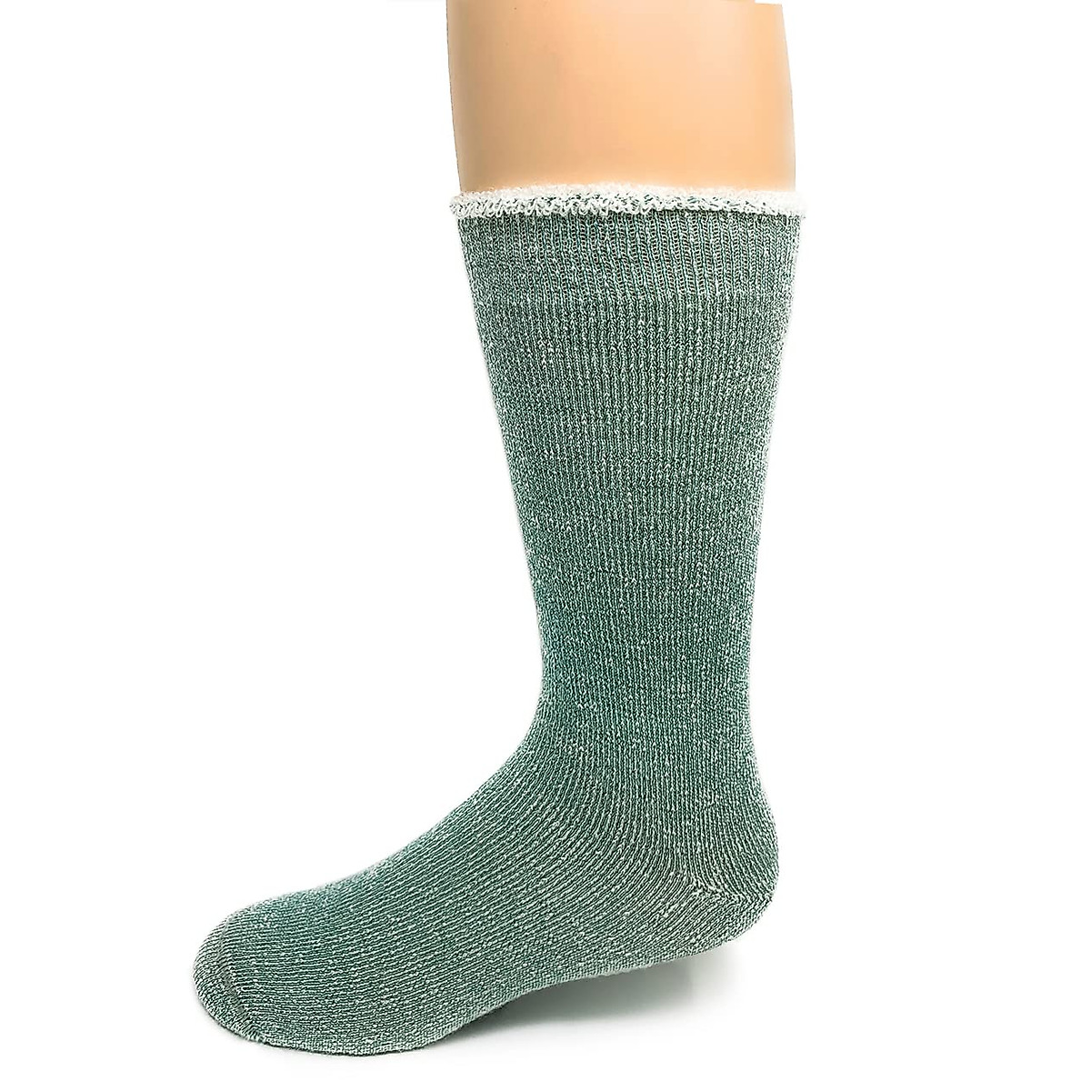 WARRIOR ALPACA SOCKS - Koze Kick Back Terry Lined Pure Alpaca Wool Socks For Men and Women (Large, Pine Green)