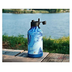 Hydraflow 64-Ounce Double Wall Stainless Steel Growler Bottle with 2-in-1 Lid