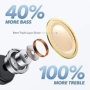 Soundcore by Anker Life A1 True Wireless Earbuds, Powerful Customized Sound, 35H Playtime, Wireless Charging, USB-C Fast Charge, IPX7 Waterproof, Button Control, Bluetooth Earbuds（Renewed）