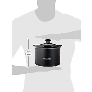 Crock-Pot SCR151 1-1/2-Quart Round Manual Slow Cooker, Black
