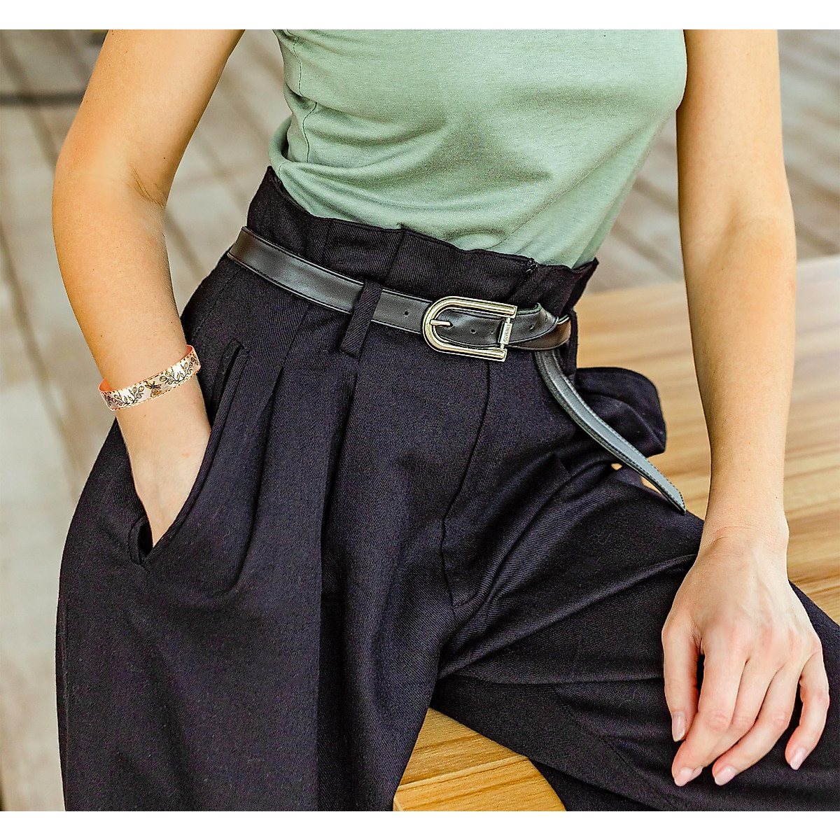 FRONT LINE JEWELRY Women's Dragonfly Bracelets Cuff Handcrafted in Classic Earth-tones Copper & Silver Water Lilies Open-Ended Copper Cuff, Dragonfly Jewelry, Gifts for Dragonfly Lovers