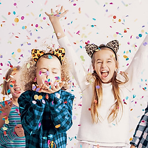 WILLBOND 12 Pieces Cheetah Ears Headband for Women Leopard Cat Ears Headband Holiday Party Supplies(Assorted Animal Series)