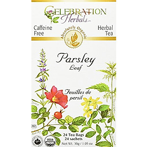 Celebration Herbals Organic Parsley Leaf Tea Caffeine Free, 24 Herbal Bags