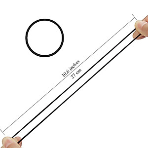 GOSICUKA 120 pcs Black Hair Elastic for Thick and Curly No Metal Hair Ties Value Pack (3mm)