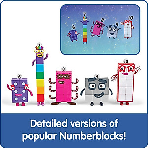 hand2mind Numberblocks Friends Six to Ten, Action Figure Set, Toy Figures, Small Figurines for Kids, Counting Blocks, Numbers for Toddlers, Math Toys, Kids Birthday Gifts, Easter Basket Stuffers