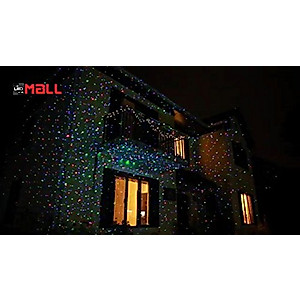 LedMall Christmas Laser Projector Lights Outdoor, Motion Firefly Red, Green and Blue with Remote Control and Security Lock