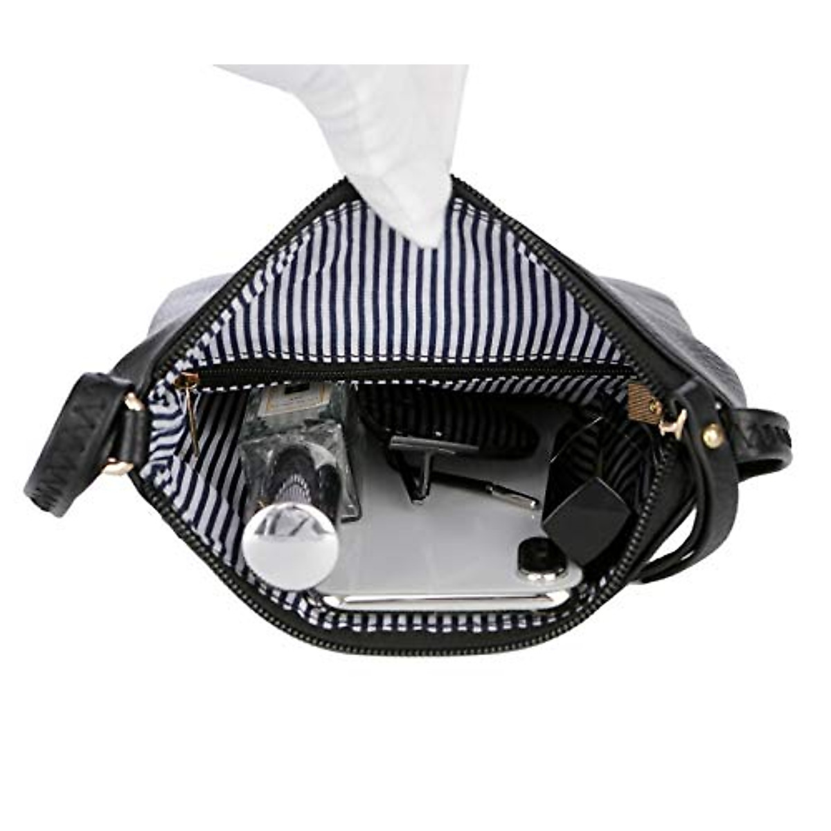 Moda West Casual Functional Multi Pocket Double Zipper Purse Crossbody Bags for Women (Cognac)