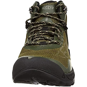 KEEN Men's NXIS Evo Mid Height Waterproof Hiking Boots, Forest Night/Dark Olive, 14
