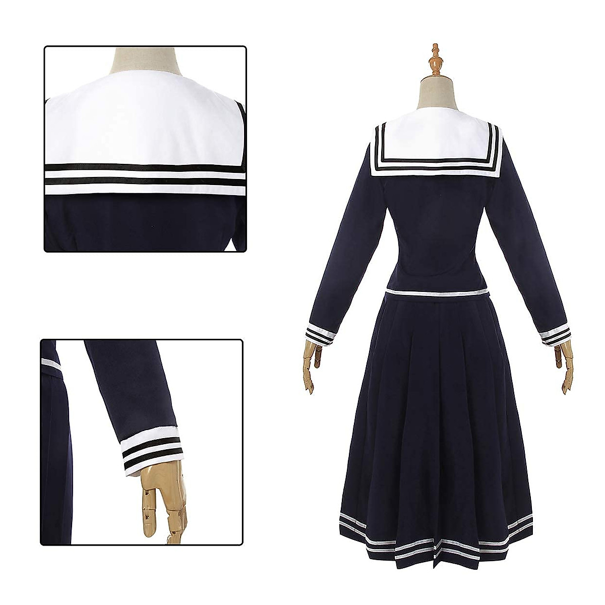 CR ROLECOS Toko Fukawa Cosplay Outfit Japanese Sailor School Uniform Cosplay Costume S