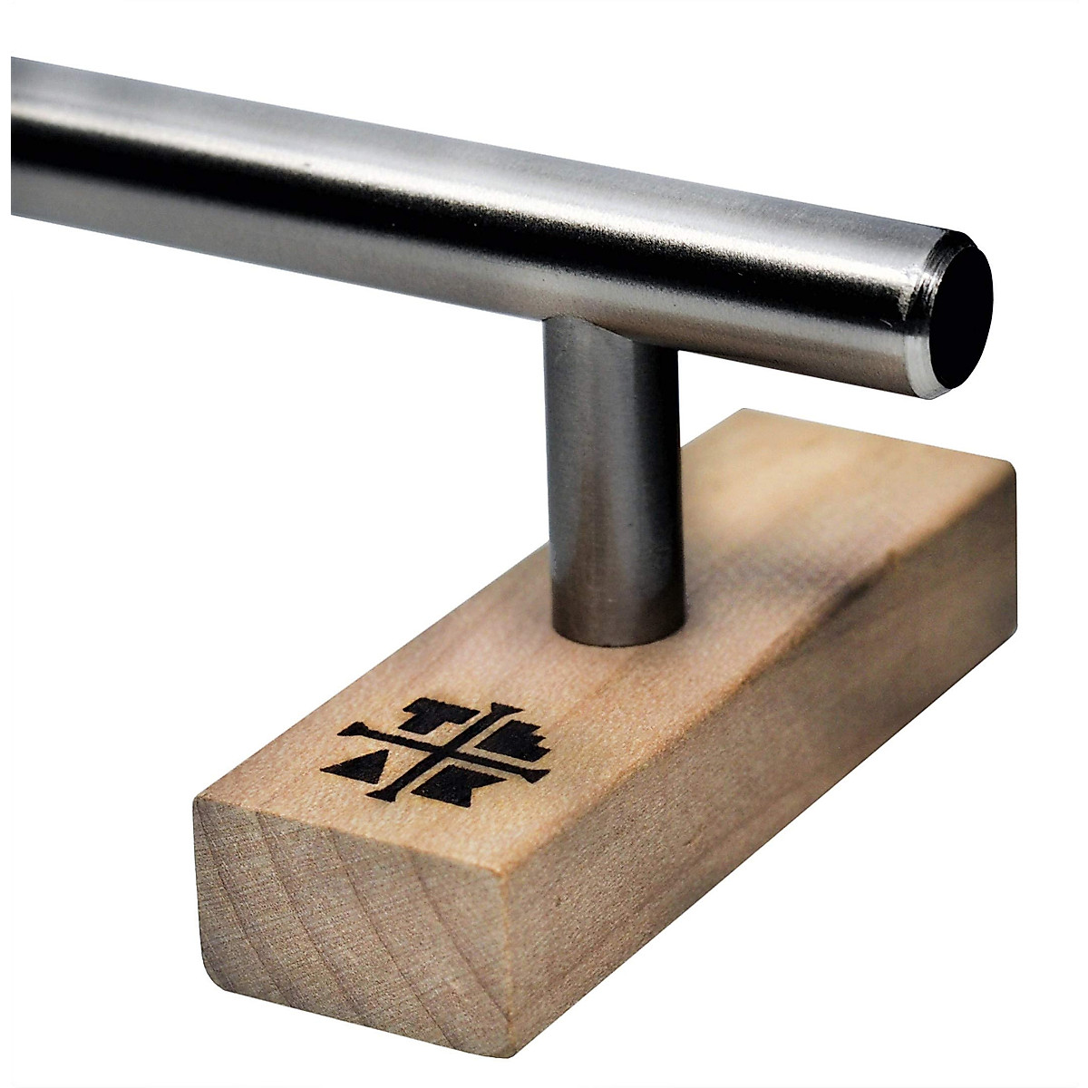 Teak Tuning Round Fingerboard Rail - Mini Edition - Silver Colorway - 7.25" Long, 1.75" Tall - Prolific Series