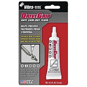 Vibra-Tite DriveGrip Anti Cam-Out Fluid, 15 mL, Blister Carded