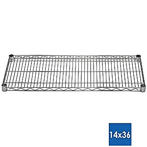 Shelving Inc. 14" d x 36" w x 84" h Chrome Wire Shelving with 5 Tier Shelves, Weight Capacity 800lbs Per Shelf